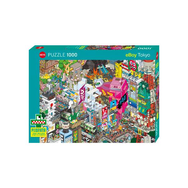 ドイツとカナダを拠点に活躍する３人のアーティストグループ、eBoy イーボーイの作品。ピース数:　1000ピース完成サイズ:　50 × 70 cm対応フレーム:　F1020☆　糊は入っていません。