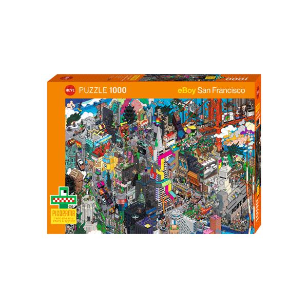 ドイツとカナダを拠点に活躍する３人のアーティストグループ、eBoy イーボーイの作品。ピース数:　1000ピース完成サイズ:　50 × 70 cm対応フレーム:　F1020☆　糊は入っていません。