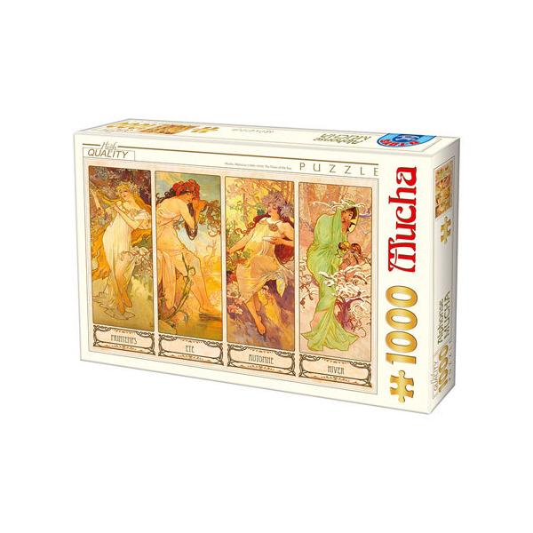 アルフォンス・ミュシャ作品チェコ出身のグラフィックデザイナー、イラストレーター、画家　アール・ヌーヴォーを代表する画家Seasonsピース数:　1000ピース完成サイズ:　47 × 68 cm対応フレーム:　F475685☆　糊は入っていません。