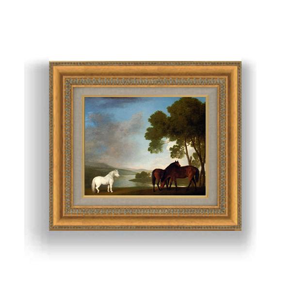 油絵直筆仕上げ｜ 絵画 3号 複製画 額縁透明アクリル板/ガラス板