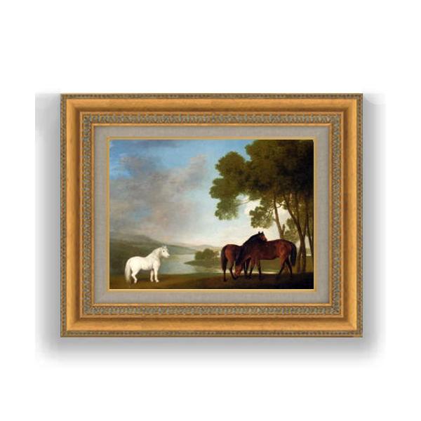 油絵直筆仕上げ｜ 絵画 4号 複製画 額縁透明アクリル板/ガラス板