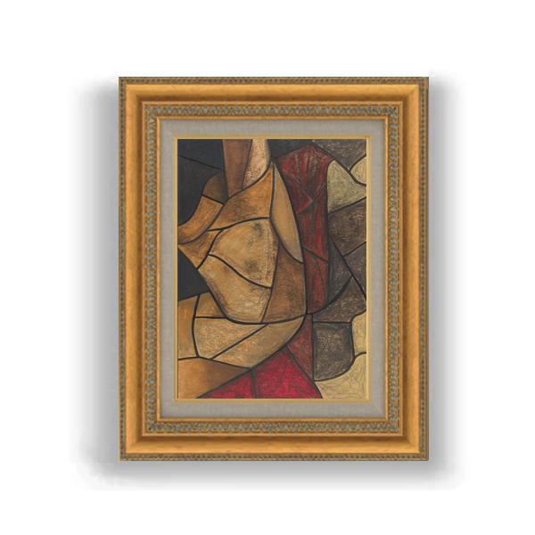 油絵直筆仕上げ｜ 絵画 4号 複製画 額縁透明アクリル板/ガラス板