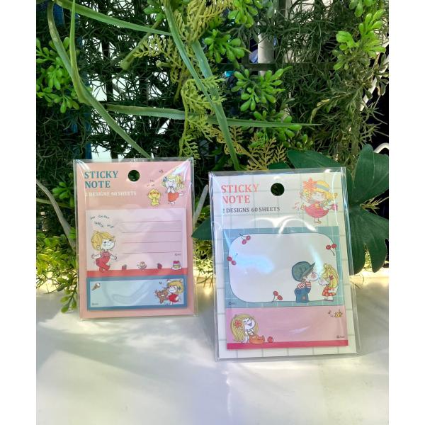 【水森亜土】付箋セット＜全2種類＞亜土ちゃんのイラストが可愛い付箋セットです♪2デザイン50枚67×45・67×22made in Japan