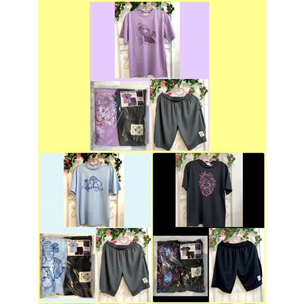 【水森亜土】リラックスドライセットアップ(3種)フラワーレイ(LPP×GY)カオハナ(BK)カサ(LBL×NV)さらりとしたメッシュ素材で暑い季節にも気持ちの良い着心地♪サウナやジム、トレーニングやおうちでのリラックスタイムなどさまざまなシ...
