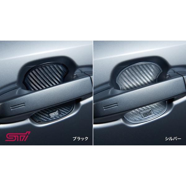 ■クロストレック・ＧＵ　ＳＴＩドアハンドルプロテクター新品です。【部品番号】ST91099ST080(ブラック)【部品番号】ST91099ST150(シルバー)【適応】　ＧＵ（Ａ型〜）　 ●ドアの開閉時に爪などをひっかけることで付くボディの...