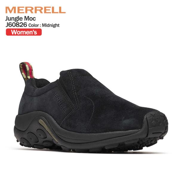ブランド：MERRELLモデル：Jungle Moc(ジャングルモック)品番：J60826カラー：Midnight(ミッドナイト)素材アッパー：天然皮革アウトソール：合成底その他この商品は一部に天然皮革を使用しています。その為、シワ・キズ・...