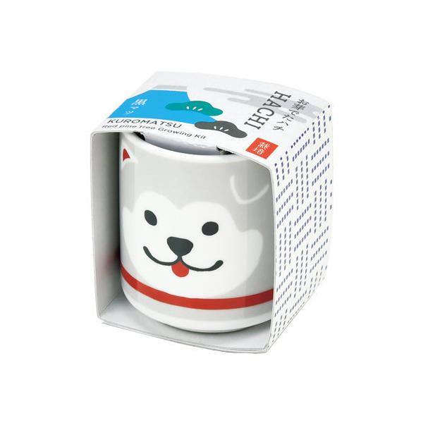 【 聖新陶芸 GD-92202 お芽でたおちょこ ハチ公 グレー 黒松 植物栽培セット 母の日 父の日 ギフト プレゼント 景品 学習教材】忠犬「ハチ公」のおちょこで縁起の良い赤松と黒松を育てます。根気強く、帰らぬ主人を待ち続けた「ハチ公」...