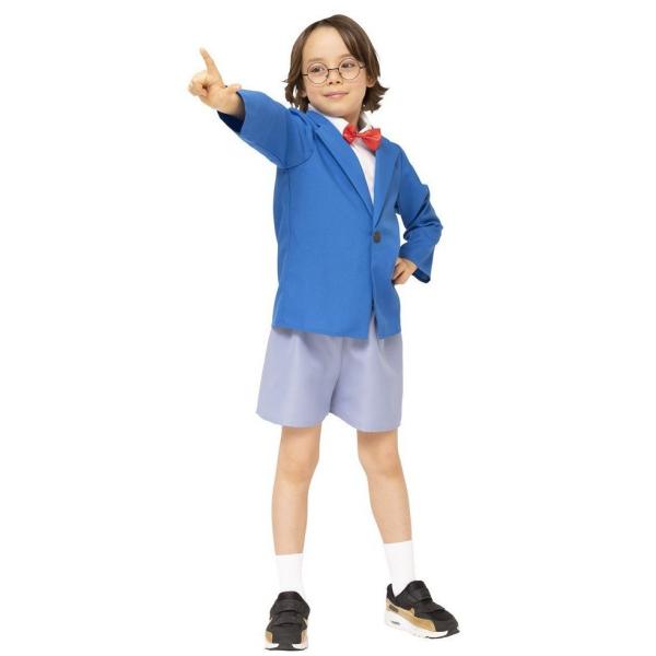 【 なり研 おぼっちゃん小学生 キッズ 140サイズ 仮装 衣装 男女兼用 コスチューム なりきりキャラ パーティー 変装 コスプレ】ジャケットは着やすいシャツ一体型タイプ。めがねもセットなので、本格的になりきれます!【セット内容】めがね、...