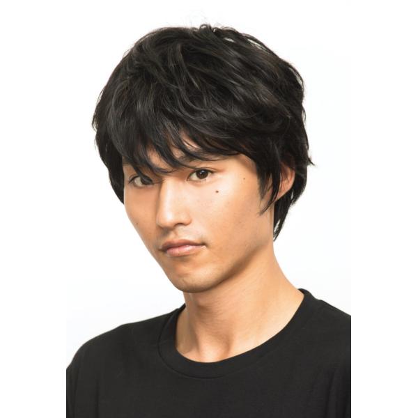 【メンズウィッグ WIGGY RICHメンズ ナチュラルマッシュ ブラック 男性用かつら】ビジネスシーンからワイルド系まで揃うWIGGY RICHメンズシリーズ！しかもワックス、ドライヤー、手洗いＯＫでへアネット付き！価格もリーズナブル！ウ...