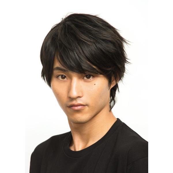 【メンズウィッグ WIGGY RICHメンズ ベーシックショート ブラック 男性用かつら】ビジネスシーンからワイルド系まで揃うWIGGY RICHメンズシリーズ！しかもワックス、ドライヤー、手洗いＯＫでへアネット付き！価格もリーズナブル！ウ...