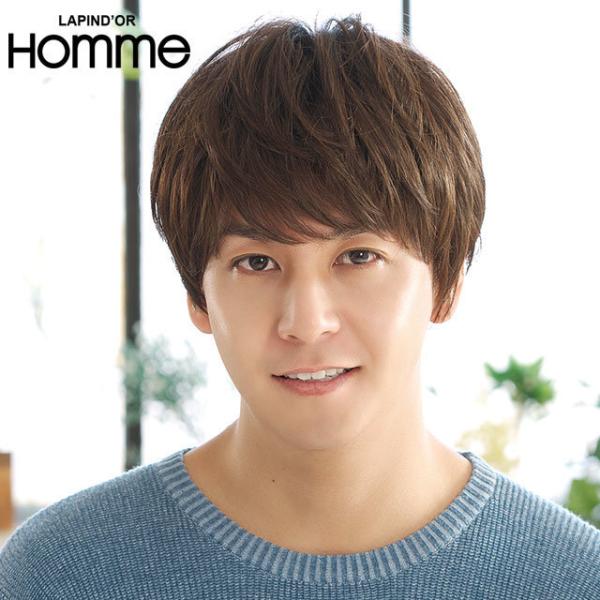 【 メンズウィッグ J-3505 男性用かつら スタイリッシュショート ショコラブラウン 耐熱ファイバー ウィッグ メンズ 】スタイルラパンドアールオム メンズフルウィッグ自毛を見せずにスッポリとかぶる「かつら」タイプの男性用ウィッグスタイ...