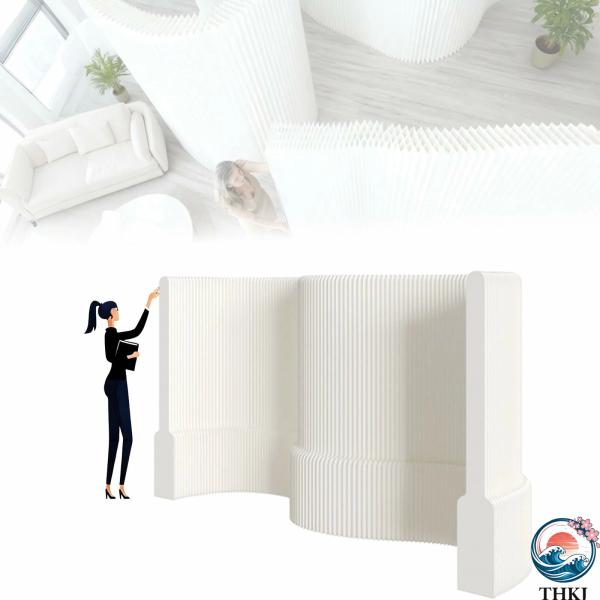 【折り畳み設計】ペーパーウォールは折畳めて、伸縮性を持つ商品で。空間を仕切りたい時にペーパーウォールをセットし、使わない時は折りたたんで、ソファの下やコーナー横など、ちょっとした隙間に収納できます。狭いスペースを有効活用したい方におすすめで...