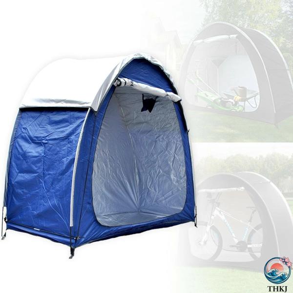 ? 高品質素材：サイクルハウス シルバーコーティングのオックスフォード生地を採用し、優れた防水性と防風性を備え、風雨や日光に効果的に耐え、長寿命で耐久性に優れています。? ダブルジッパー設計：自転車置き場 ダブルジッパー構造は滑らかで引きや...