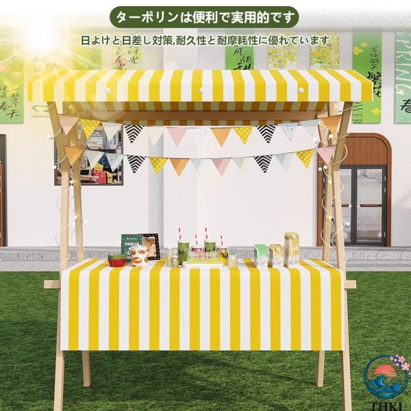 【耐腐食性と耐摩耗性】屋台ブース優れた耐腐食性と耐摩耗性を備えた無垢材フレームは、湿気や腐食などの環境要因の影響に効果的に耐えるよう特殊加工が施されています。屋外で使用する場合、雨に濡れても湿気やカビが生えにくくなっています。【折りたたみ式...