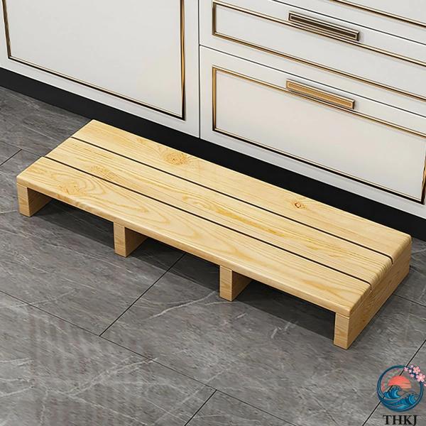 ? 【高品質素材】玄関ステップは天然松材で作られており、質感がはっきりしていて、しっかりとした質感があり、長寿命です。表面は環境に優しいワニスで処理されており、防水性と耐摩耗性があります。? 【通気性抜群で臭い残りなし】背板や側板のないデザ...