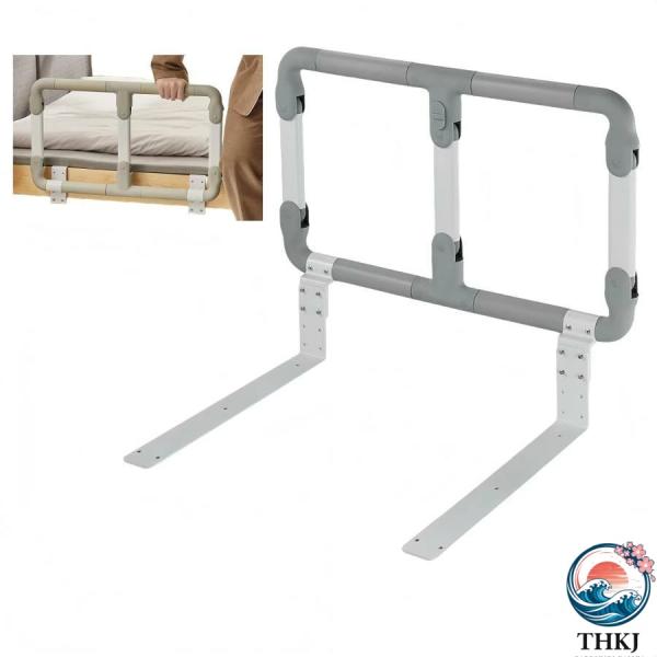 ワンタッチ折りたたみ：左右どちらにも折りたためるので、収納が簡単。高齢者や妊婦のベッドの出入りをサポート。3段階高さ調節：36.6cm〜50.4cmまで3cm刻みで調節可能。身長に合わせた最適なガードを提供。広幅62cmで安定：大幅な面積で...