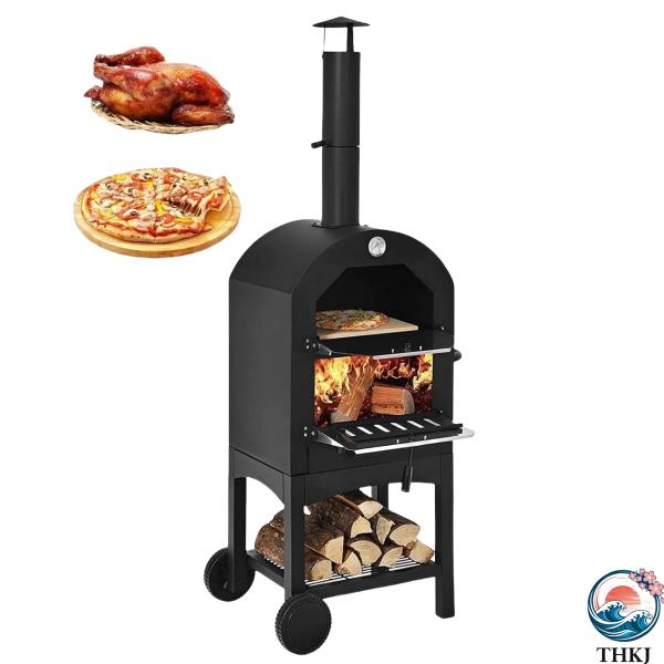 【多機能ピザグリル】ピザオーブンはピザを焼く必要がなく、牛肉、牛肉、牛肉、ハンバーガー、焼き魚、パン、野菜、グリルチキンなどのローストにも使用できます。 さらに、料理中やピクニック中なども暖かいです。パーティー、家族の集まり、バーベキュー、...