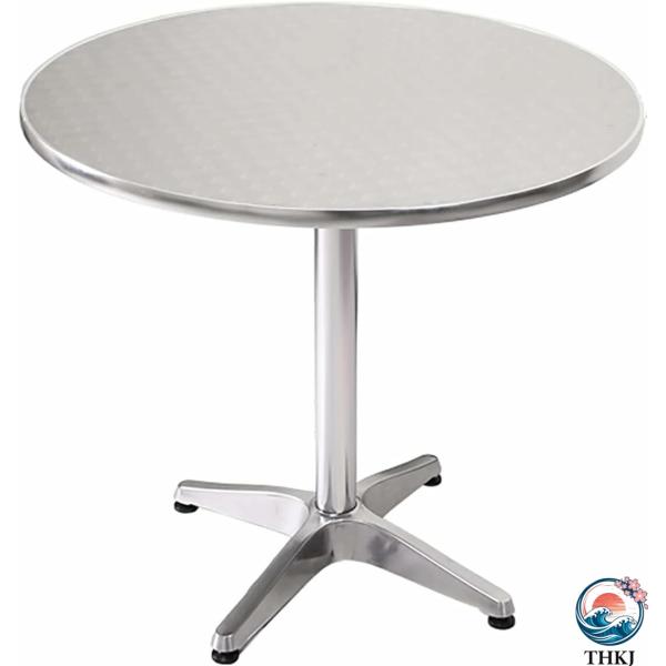 テーブルデザイン:ダイニングテーブルベースタイプ:ペデスタルサイズ:60cm? 素材：ステンレススチール、スタイリッシュな木製の削りくずテーブルトップ、良好な耐荷重、清掃が簡単、良好な安定性、変形性が簡単です。? 強力な耐荷力能力：130 ...