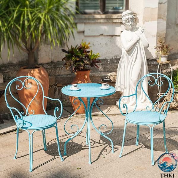 ? 【商品内容】アルミ製 ガーデンテーブル＆チェア 3点セット：テーブル*1 (1パッケージ)+チェア*2 (1パッケージ)? 【アルミ+塗装】塗装は職人の手作業での塗装となっております、錆にくく、耐久性が高まります。? 【おすすめ】丈夫で...