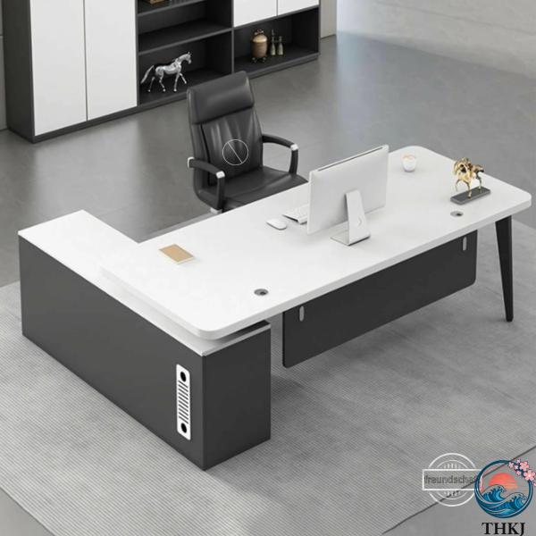 【L型エグゼクティブデスク商品説明】【安全なラウンドコーナー】L字デスクは社長用デスクとして、安全なラウンドコーナー設計により衝突リスクを軽減。優雅なパネルスクリーンがプライバシーを守り、役員デスクとしての安全性と品格を両立します。【強化ス...