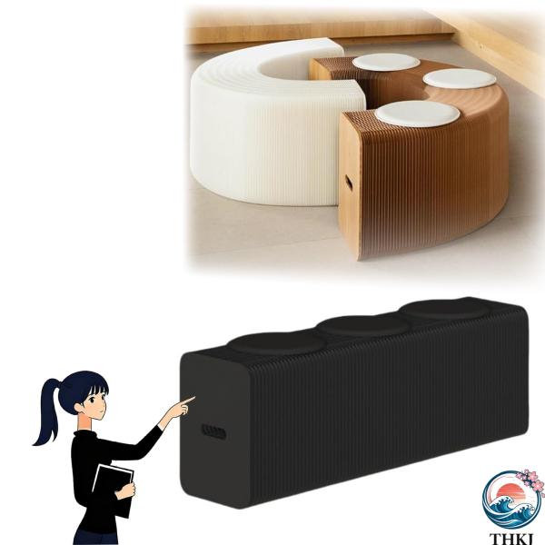 【革新的な折りたたみデザイン、自由な空間コントロール】折りたたみ ペーパースツール 独自のハニカムペーパー構造を採用したこのスツールは、簡単に展開、折りたたみ、組み合わせが可能で、様々な使用シーンに対応します。丸いスツール 1 脚から複数人...