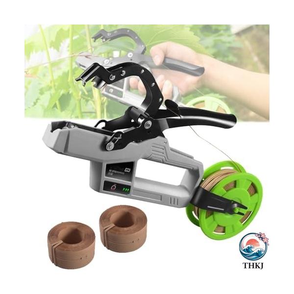 ? 【高品質】この電動植物結束機は、U字型のワイドバヨネットを備えた軽量マンガン鋼ヘッドを採用し、枝を簡単に結束できます。最大結束径は45mmで、高速回転により結束速度が速くなります。? 【操作簡単】電動植物結束機の最大結束径は45mmです...