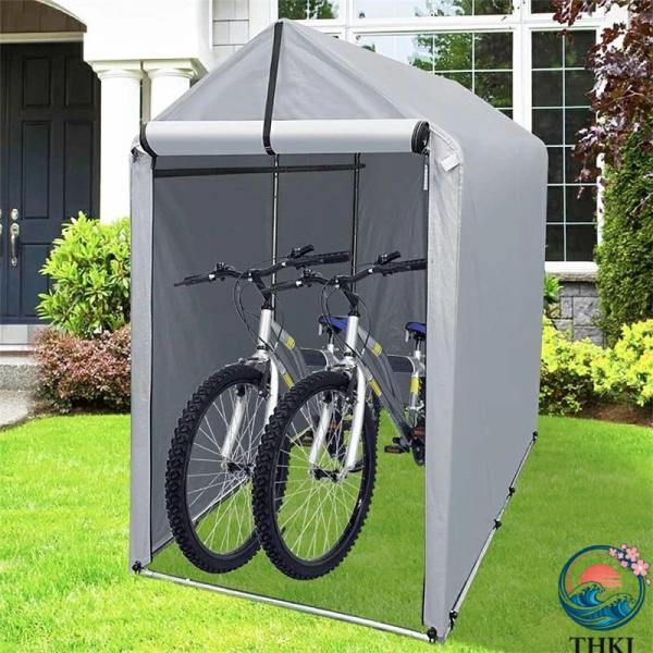 【ターポリンには PVC コーティングが施されています】：自転車用サイクルハウスはPVCコーティングを施したターポリンで作られており、防水性と日焼け防止だけでなく、耐久性と防汚性も高めています。 PVCコーティングは雨水の浸透を効果的に防ぎ...