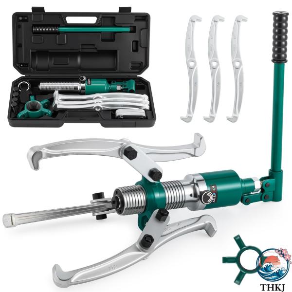 ? 【油圧プーラー】より大きな張力と引っ張り距離が必要な引っ張り出し、取り外し作業に適しています。3本爪、2本爪兼用です。縦にも横にも操作可能です。? 【仕様】安全荷重：15Ｔ//最大横引距離：300mm//最大縦引距離：180mm//軸心...