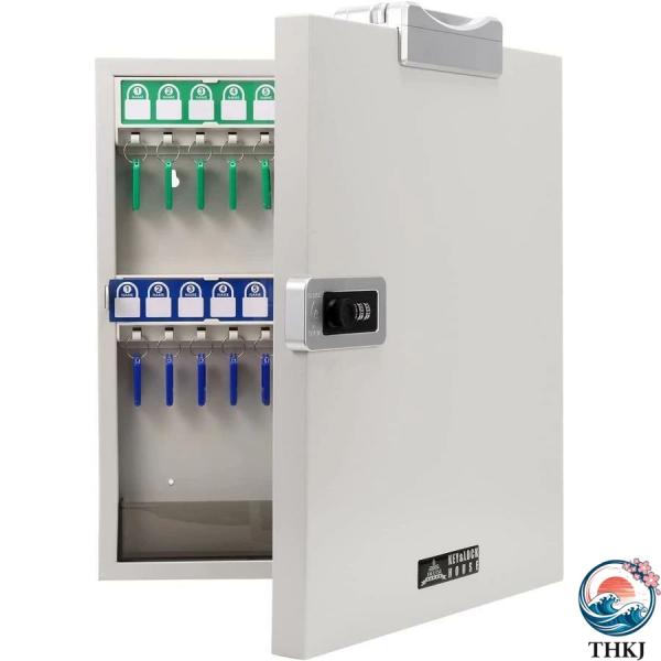 キーボックス 48個収納 壁掛け 鍵収納ボックス 鍵保管ケース 鍵管理 鍵収納 ダイヤル式キー保管ボックス キー保管 鍵保管ボックス 鍵紛失防止 盗難防止 事務器