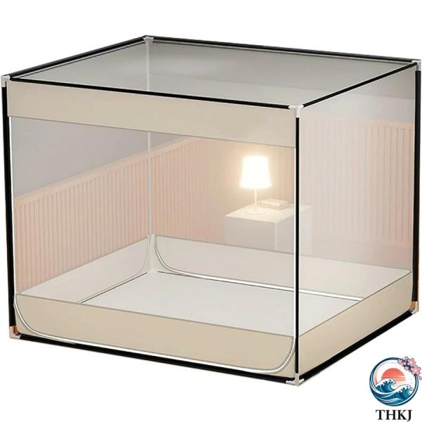 【蚊帳】この蚊帳は、シングルからダブル、キングサイズのベッドまで、すべてのベッドに適しています。 美しくデザインされたベッドスプレッドは、ベッドの上にドレープのある天蓋を提供し、寝室と家の装飾を強化します。【折りたたみ蚊帳】簡単に折りたたん...