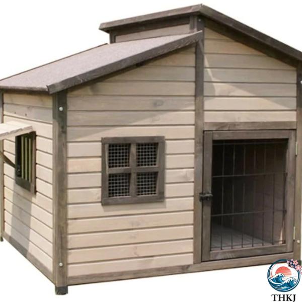 ? (多機能）：高品質の木製の犬ケージは、猫や犬の家として普通に使用されています。もし別売りの桁を購入すれば、鶏を飼うのに使用することもできます。? (丈夫で安定)：主な材料は輸入杉材、丈夫で耐久性があり、リノリウムの屋根、断熱、防水、防錆...