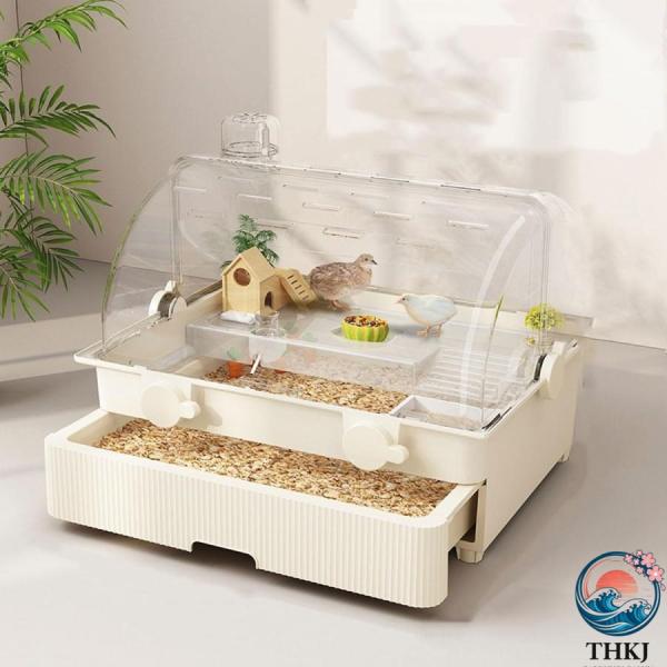 【耐久性-ハムスター ケージ】 - 最も厳しい噛み跡や爪の傷に耐えます。 ハムスターケージは広々としており、天然の枝で作られており、無臭で有害物質は含まれていません。 安全で耐久性があり、ペットが噛んでも無毒なので被害の心配がありません。【...