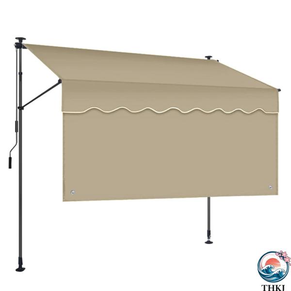 【多様なスペースにフィットする伸縮自在性】このオーニングテントは、高さの調節が可能2-3M。幅1/1.5/2/2.5/3/3.5/4mのオプションを提供し、時間やシーンに応じて、日除けの角度と高さを調整して、より快適で楽しい屋外生活をお楽し...