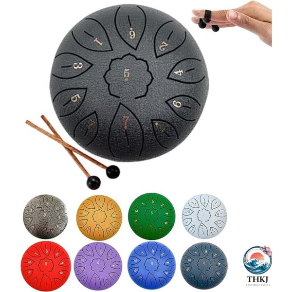 キー：Cメジャー 心地よい癒しの楽器 とても優しく穏やかな音色を奏でられます。楽器としての演奏はもちろん、リラックスグッズとしてもOKです。 子供・初心者でも始めやすいドラム 素手で叩いても音が出るので子供や初心者も気軽にできます。付属の専...