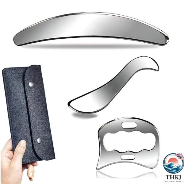 【高品質】スクレーピングプレートは面取り効果に優れた高品質のステンレス鋼で作られ、鏡のように滑らかに磨かれ、掃除が簡単で持ち運びも便利です。 【快適な操作性】この筋肉スクレーパーツールは、顔、背中、前腕、大胸筋など、体のあらゆる部分に作用す...