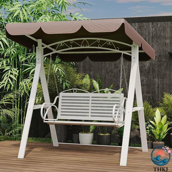 余暇体験：スイングベンチゆったりとした揺れ、スローライフを感じ、余暇を楽しむ。 ネットレッドパティオスイングチェアは、バルコニー、パティオ、ガーデンやテラスで使用できるように設計されており、優雅で居心地の良い時間を楽しむことができます。洗練...