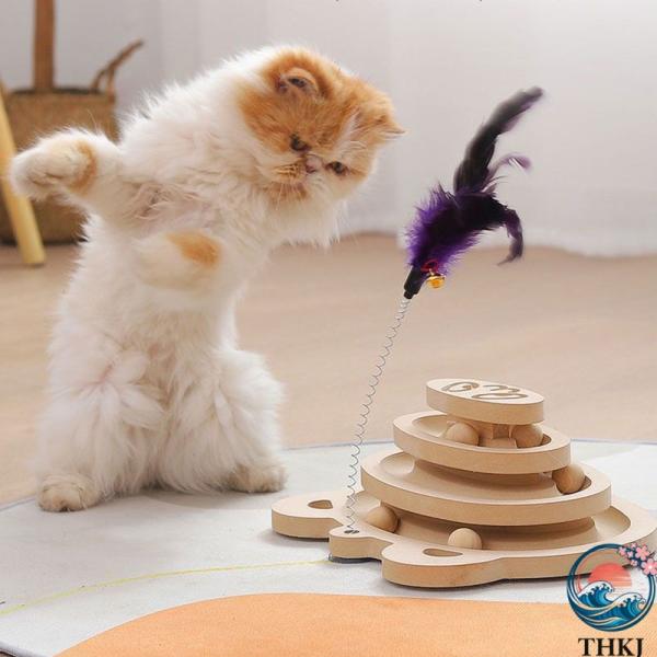 ボール 猫のおもちゃ 猫オモチャ 一人遊び 猫用おもちゃ?玩具 猫 おもちゃ  猫用おもちゃ おもちゃ 玩具 ペット用品 回転 知育玩具 ボール回転盤 松 ねこ ネコ