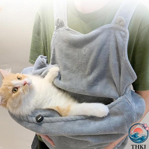 ペット 抱っこキャリー 抱っこ用エプロン 前掛け ニャンコ 毛粘着 ポケット 猫 猫寝袋 小型犬 キャリア 抱っこ紐 室内用 カンガルー式ポケット ペットスリング