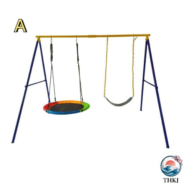 ? 【ブランコ】２種類ブランコを設置　より多くの遊び方！円盤型ブランコに乗ってリラックスするのは、とても心地よいです。全身を横たえながらゆったりとくつろげるので、気持ちがリフレッシュされます。ブランコに乗ることで、大きな楽しさを感じることが...