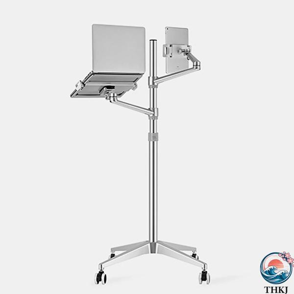 ? √√タブレット/ノートパソコン用フロアスタンド：フロアスタンドには、スマートフォン/タブレット用クランプとノートパソコン用クランプの2つのクランプが装備されています。タブレット用クランプは、4〜14インチのスマートフォン、タブレット、電...