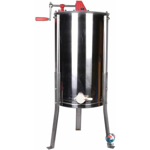 底が平らで耐久性の高い4フレームの手動蜂蜜抽出器です。櫛を破壊することなく遠心力で蜂の巣から蜂蜜を抽出するために使用されます。操作方法はシンプルで、時間と労力を節約できます。サイズ: 25*45cm大容量：大容量で、同時に蜂蜜をたくさん抽出...