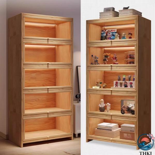 1.透明アクリル：展示キャビネットは前面透明なアクリル素材を使用しており、展示物がよく見え、優れた透明性と高貴な質感を発揮します。 これにより、優れた展示効果が得られるだけでなく、現代性と軽快感が生まれ、鑑賞者は展示品の美しさをより直感的に...