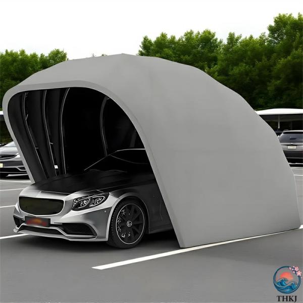 ステンレス製カーポート：高品質のステンレススチール製のこの金属製カーポートは、風雨から効果的に保護するだけでなく、紫外線や酸性雨などによる車の塗装へのダメージを軽減し、洗車やメンテナンスの頻度を大幅に減らし、長期的な車の使用コストを節約しま...