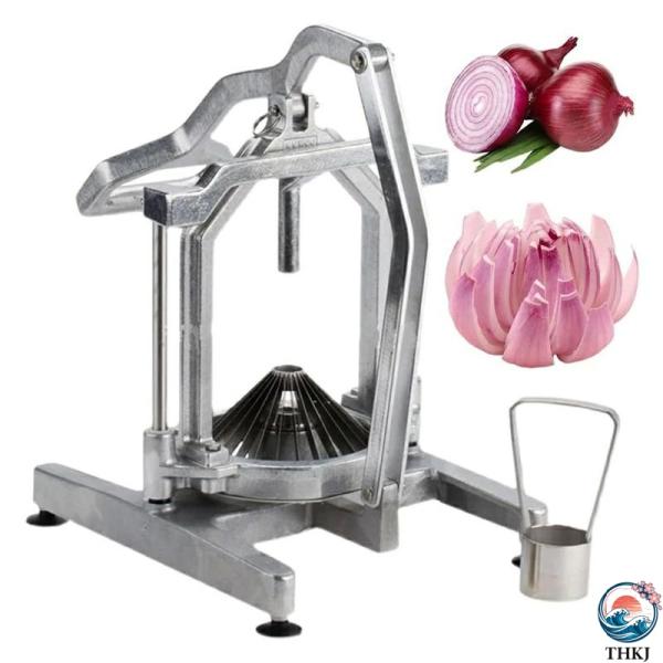 業務用設計：頑丈なな金属製造で、レストランや調理施設での高頻度使用に耐え、玉ねぎを一括で綺麗にスライスし、作業効率を大幅に向上（3000% 効率アップ）。 ? 簡単操作：ハンドルを押すだけのシンプル構造。玉ねぎをセットしてプレスすると、一瞬...