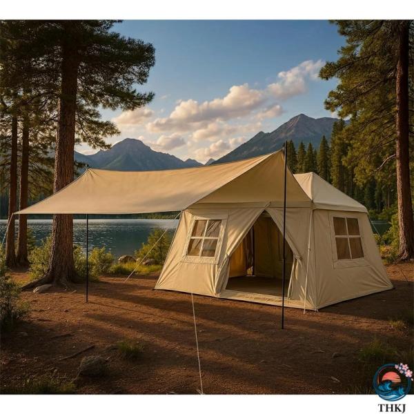 【ワンステップ取り付け】このポータブルインフレータブルテントは、一体型のインフレータブルポール設計を特徴としています。縫い目は高温で熱シールされています。ハンドポンプが付属しており、すぐに膨らませられます。安全性を確保するために圧力制限弁を...