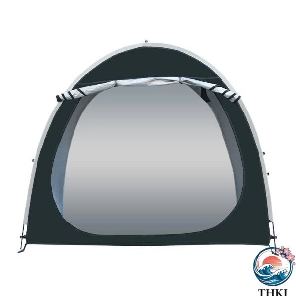 ?【大きな収納スペース】テントは長さ約185cm×幅65cm×高さ165cmで、自転車2〜3台が置ける広いスペースです。屋外の自転車用テントは、収納ボックスまたはキャンプ テントになります。メンテナンスツール、プール用品、ガーデニングツール...