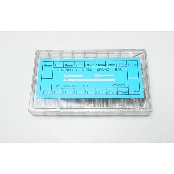 配送はヤマト運輸「ネコポス」ポスト投函です。時間指定は出来ません。日時指定は、宅急便、宅急便コンパクトをご利用ください。【商品説明】・腕時計ベルト用割りピン(中割れタイプ)のセットです。 ・サイズ：18種類(6mm、7mm、8mm、9mm、...