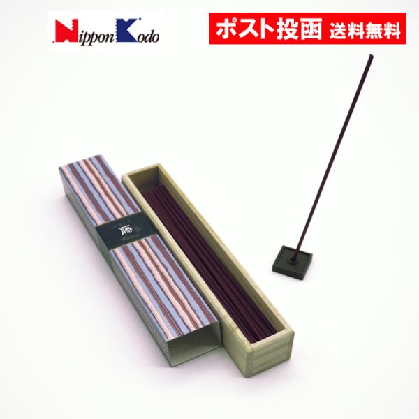 【商品名】かゆらぎ 藤(ふじ) お香 香立付 40本入 日本香堂お香サイズ：約140mm商品サイズ（1箱）:高さ160mm×幅30mm×奥行25mm箱含む重量:約45g燃焼時間:約25分主原料：タブ粉、香料メーカー： 日本香堂【香リの特徴】...