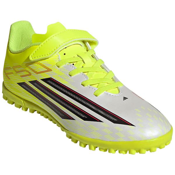 【メーカー】adidas（アディダス）【カテゴリー】サッカー【分類】トレーニングシュ-ズ【商品説明】軽量合成アッパーがサポート力とクッション性を発揮するので、どんな試合でも快適。人工芝用に作られたターフ用アウトソールで、グリップ力と安定性が...