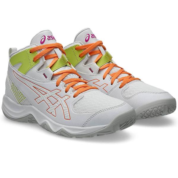 【メーカー】asics（アシックス）【カテゴリー】バスケットボール【分類】シューズ【商品説明】つま先の動きとサポート性を高めながら成長期の足を支えるキッズ専用ラストを採用。ミッドソールには自然な体重移動を促す構造と前足部の屈曲性を高める屈曲...